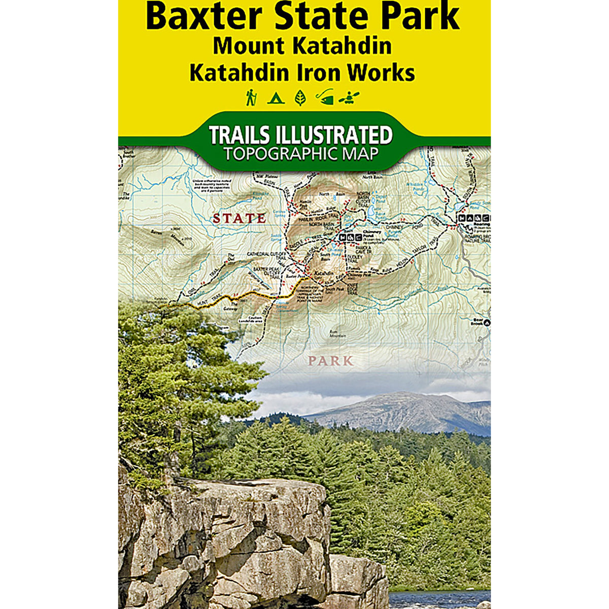 National Geographic Baxter State Park Map [Mount Katahdin, Katahdin Ir ...