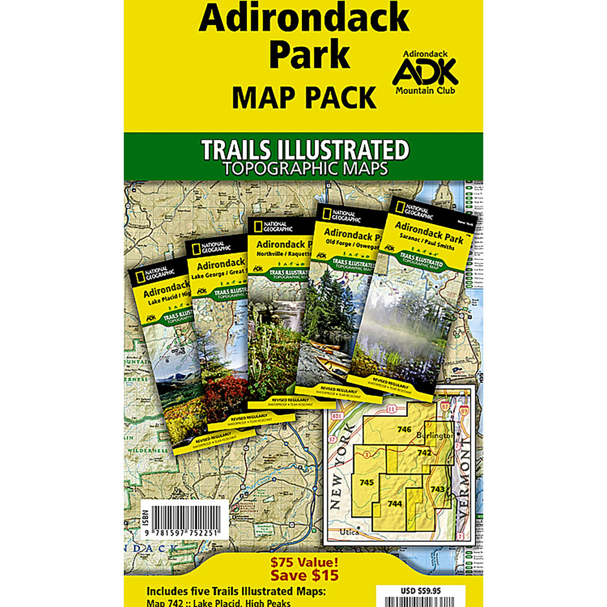 National Geographic Adirondack Park [Map Pack Bundle] – EMS